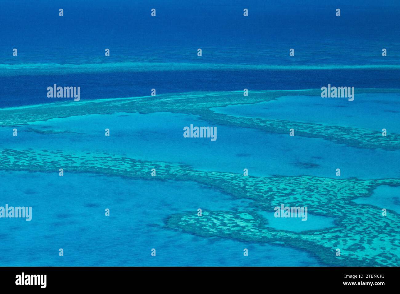 Great Barrier Reef from above, Queensland, Australia. Heart reef Stock ...