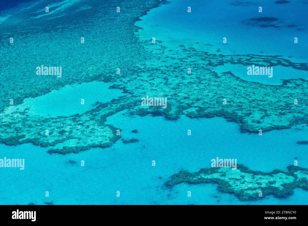 Great Barrier Reef from above, Queensland, Australia. Heart reef Stock ...