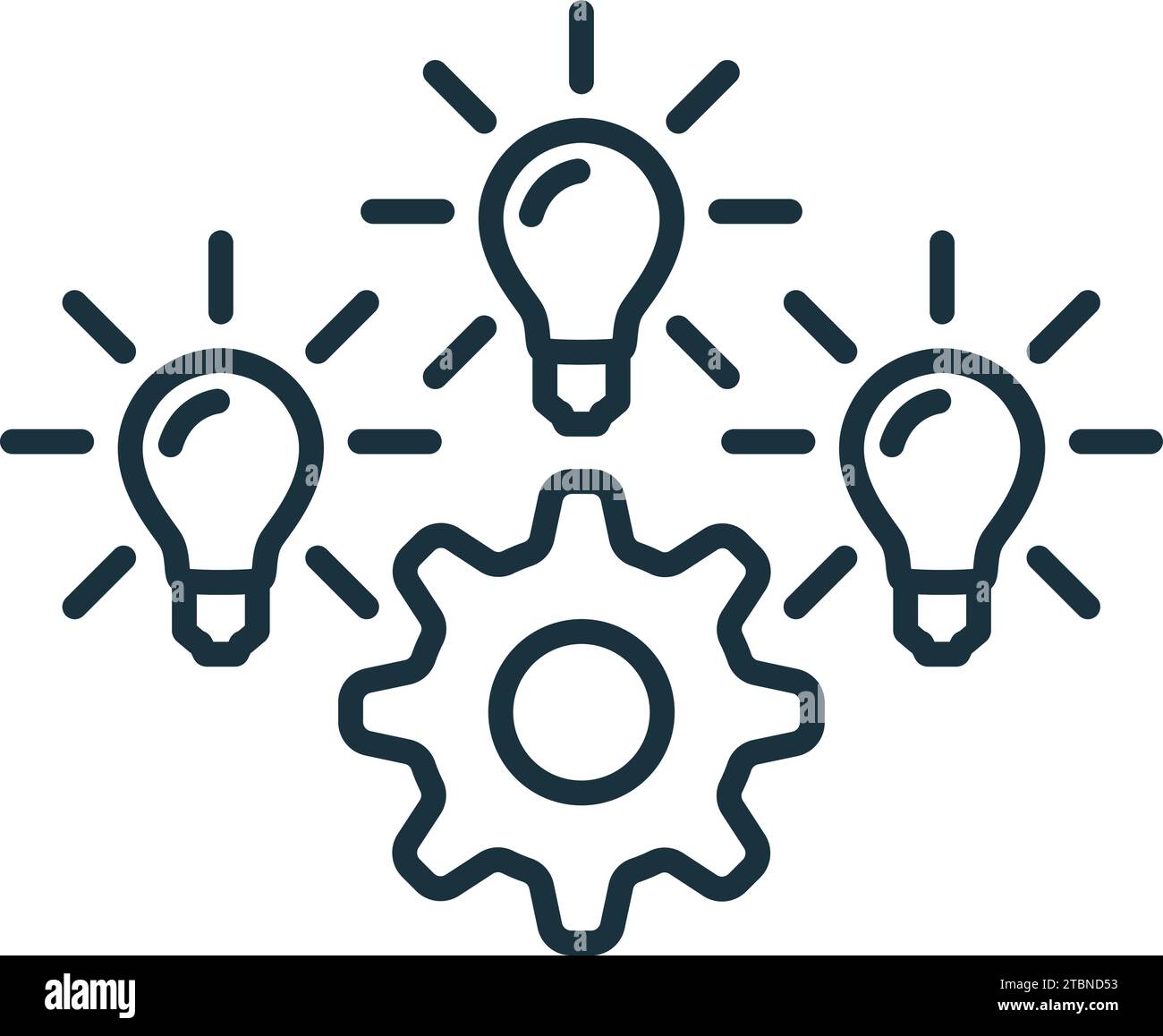 Innovation management icon. Monochrome simple sign from business ...