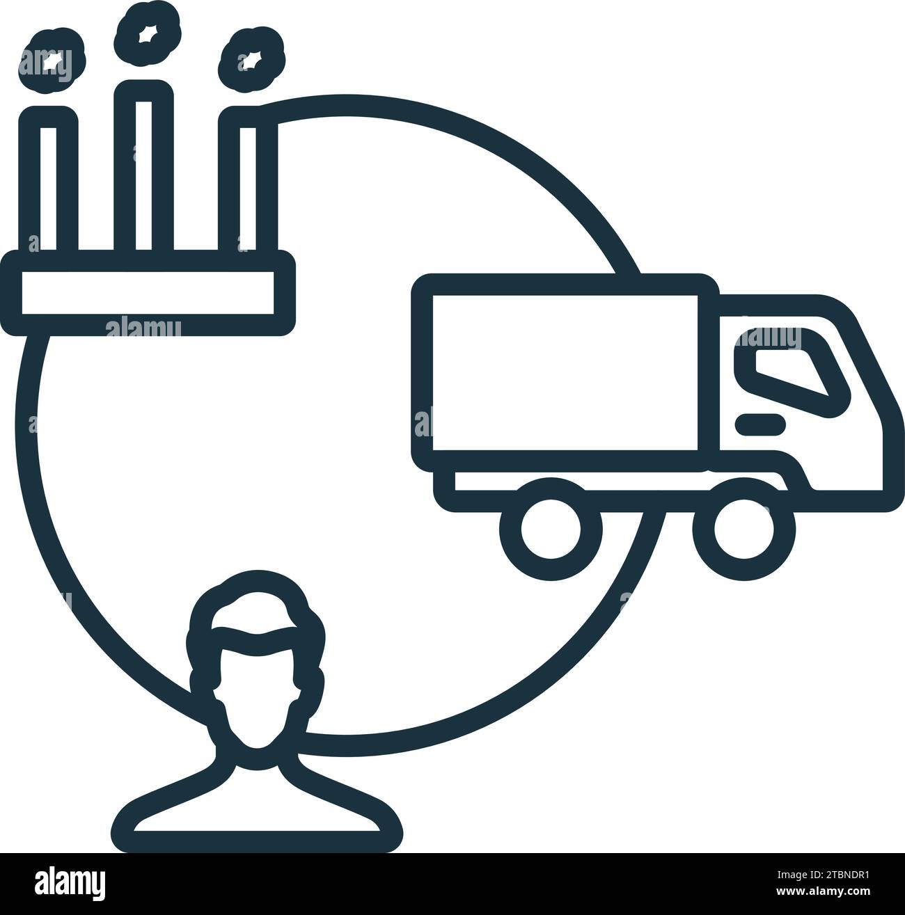 Supply chain icon. Monochrome simple sign from business concept ...