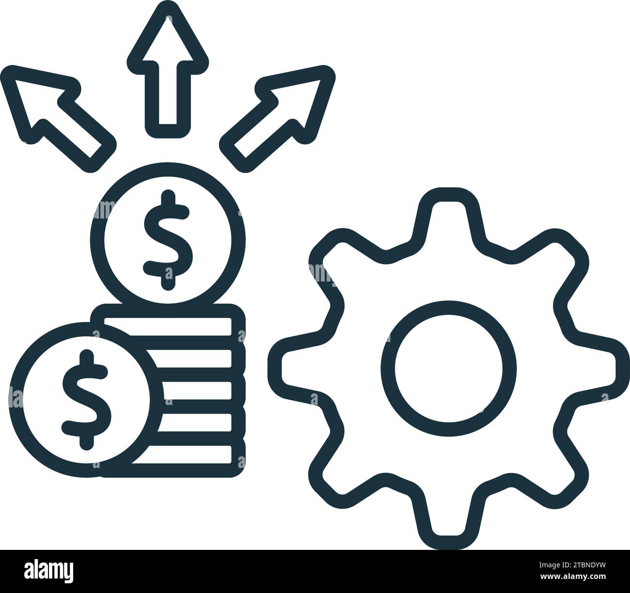 Cost management icon. Monochrome simple sign from business concept ... Cost management icon. Monochrome simple sign from business concept ...