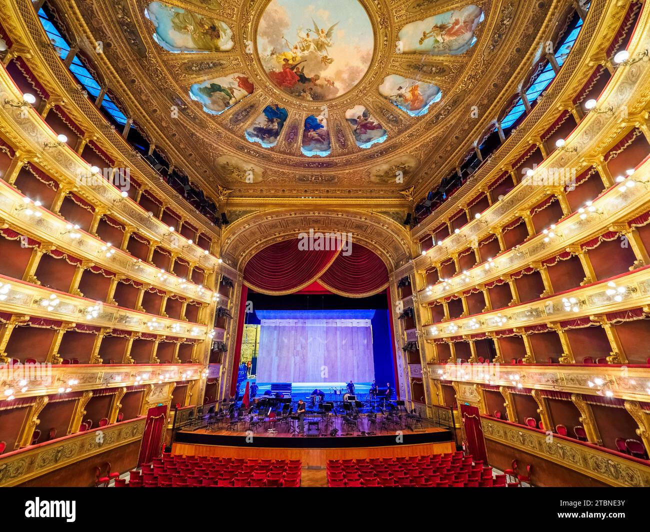 Auditorium hall in Teatro Massimo Vittorio Emanuele opera house ...