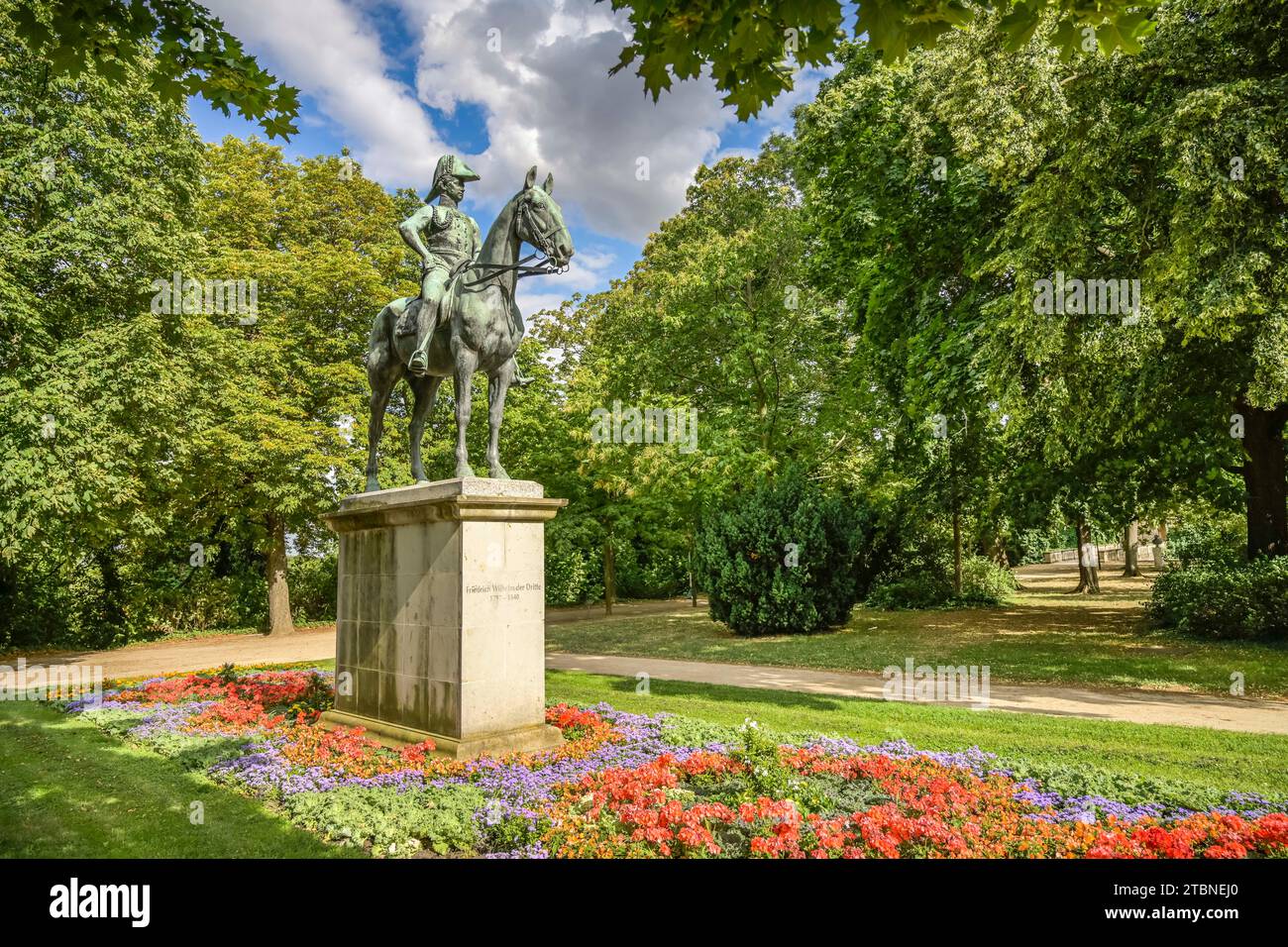 Reiterstandbild Friedrich Wilhelm der Dritte, Schloßgarten, Merseburg, Sachsen-Anhalt ...