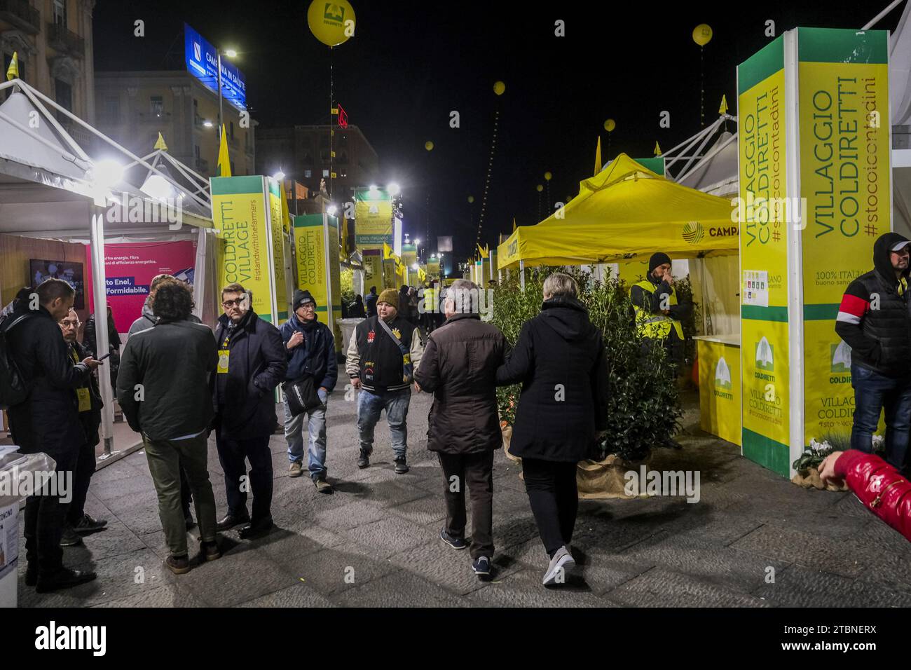 Napoli, Italy. 07th Dec, 2023. the Coldiretti village with more than ...