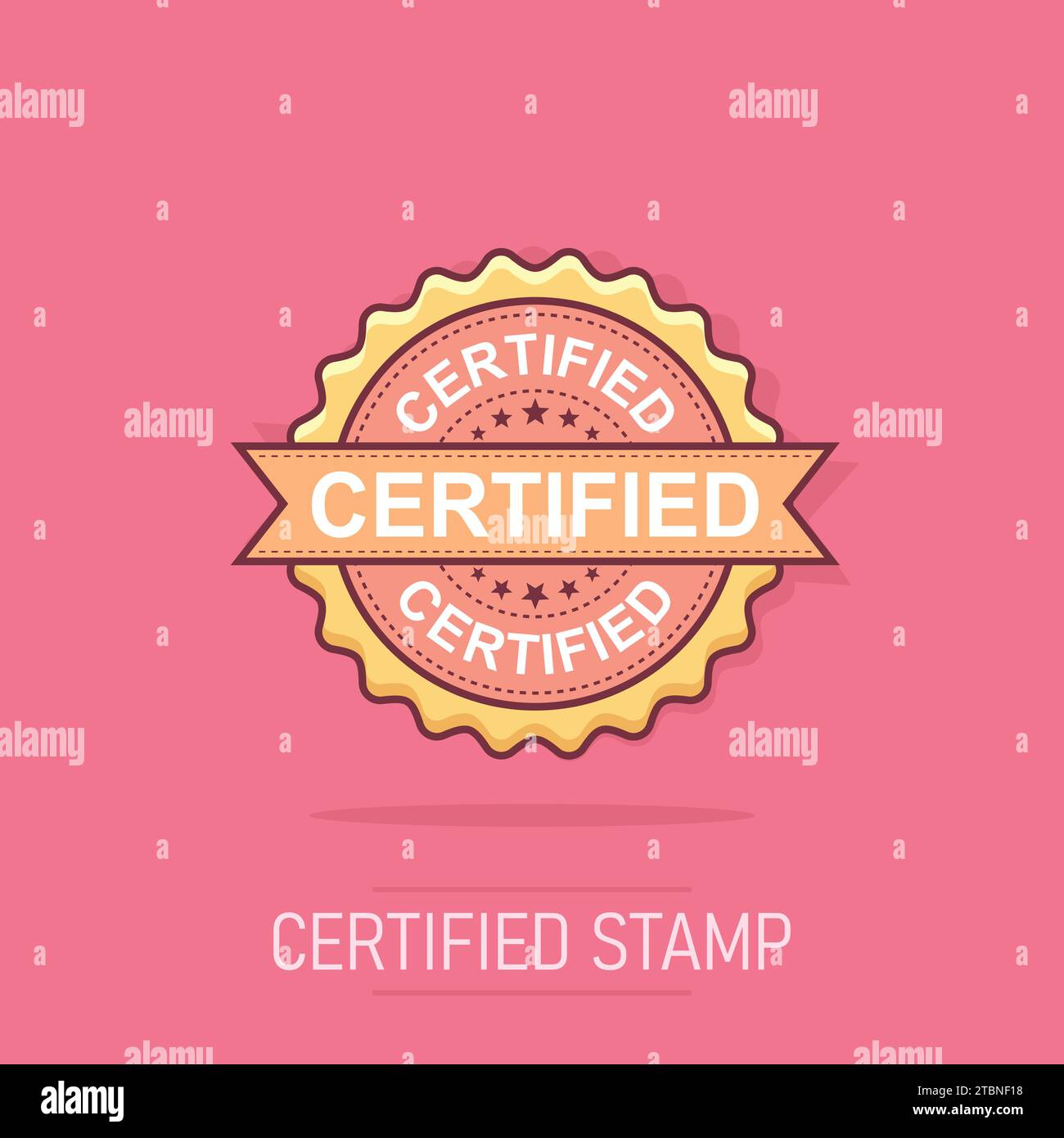 Certified grunge rubber stamp. Vector illustration on white background ...