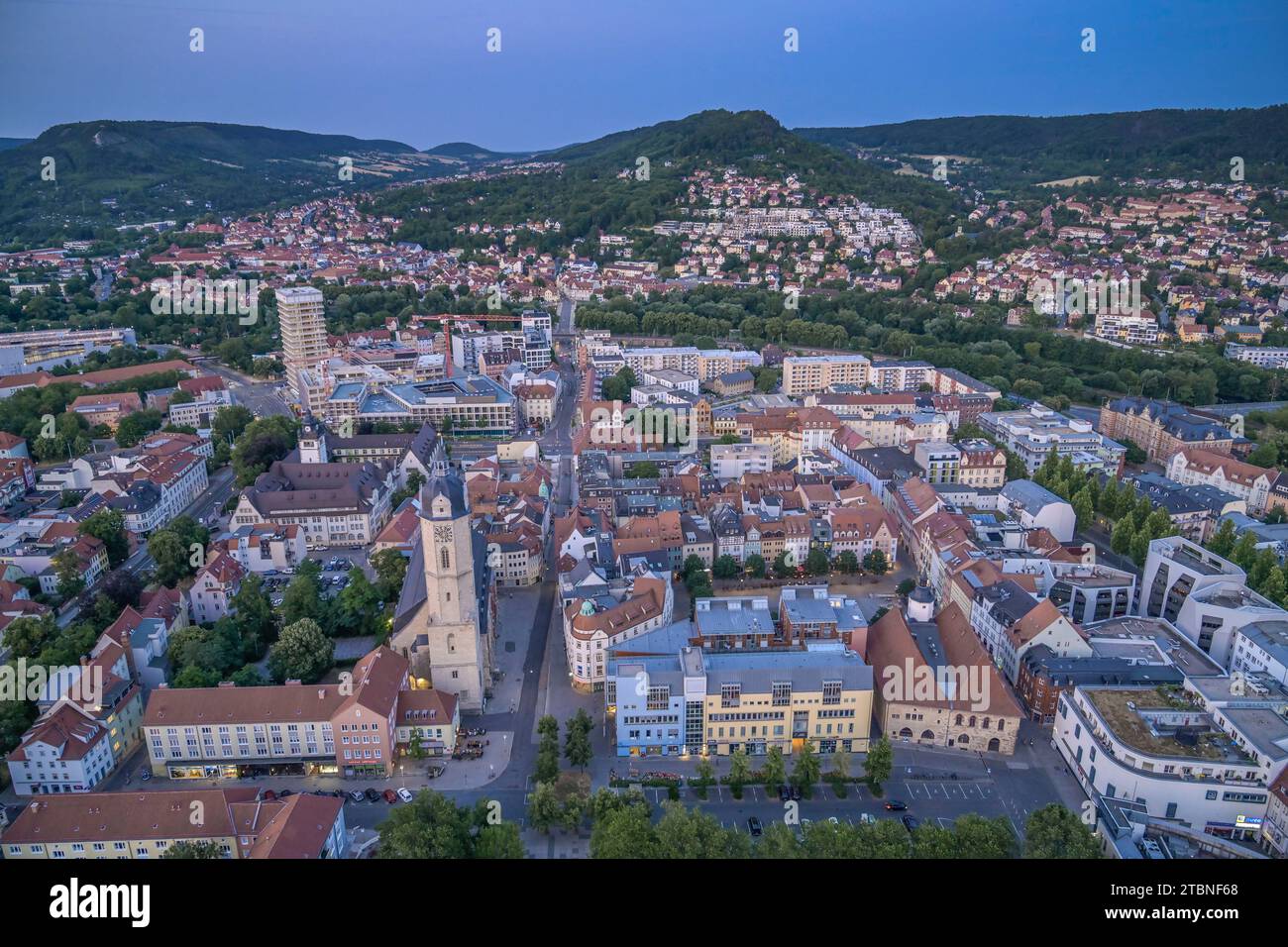 Stadtansicht östliche Altstadt, Jena, Thüringen, Deutschland Stock ...