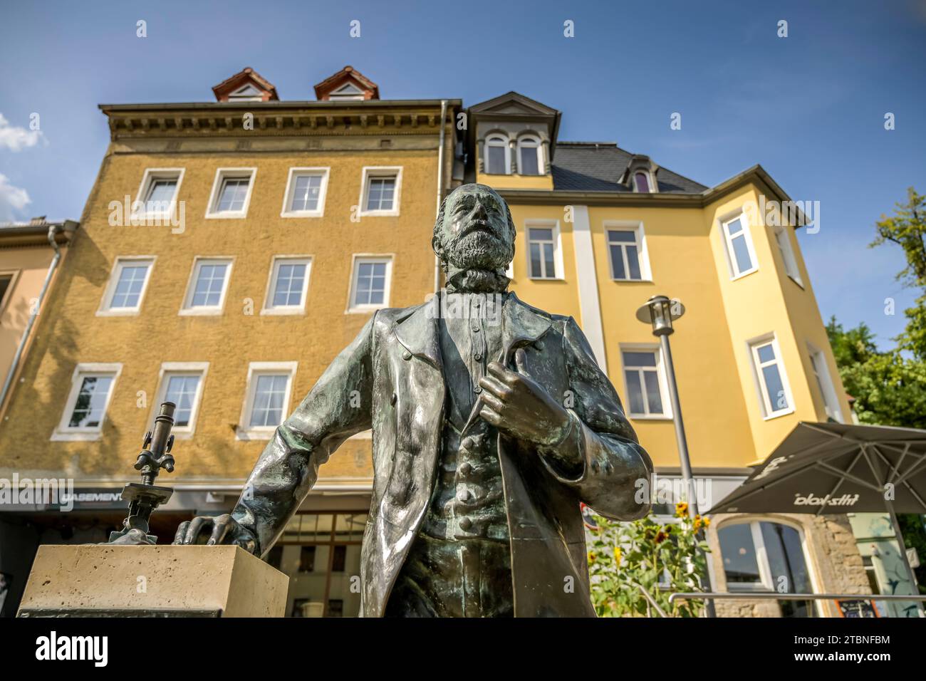 Carl Zeiß Denkmal, Wagnergasse, Jena, Thüringen, Deutschland Stock ...