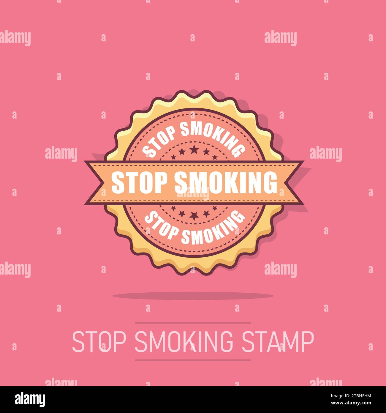 Stop smoking grunge rubber stamp. Vector illustration on white ...