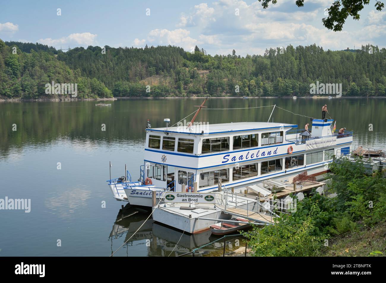 Ausflugsdampfer Saaleland, Hohenwarte-Stausee, Thüringen, Deutschland ...