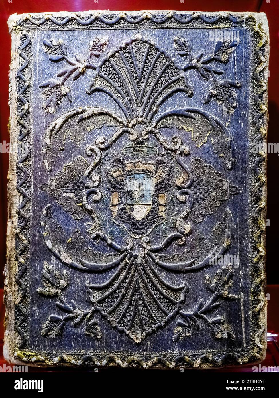 Canon Missae handmade paper, leather, with fire-imprinted punches: dust ...