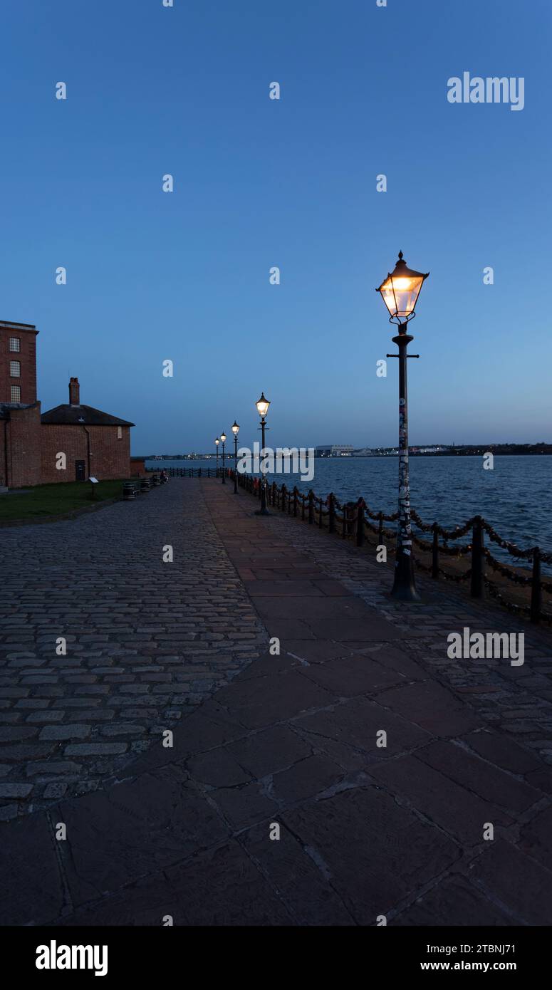 Liverpool Waterfront near Albert Dock, United Kingdom, during early ...