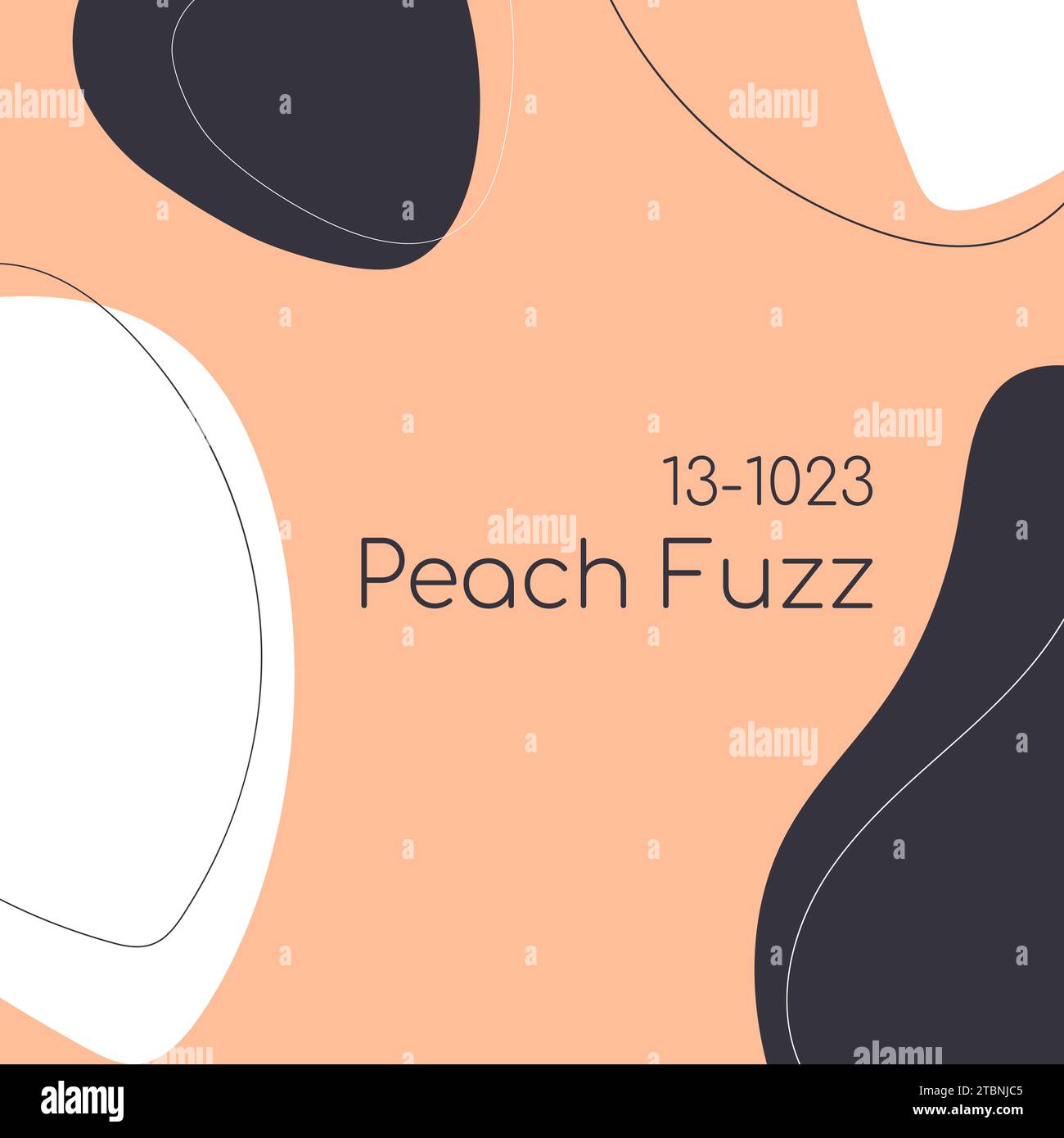 Peach fuzz trend color 2024 poster, boho style, fashion beauty ...