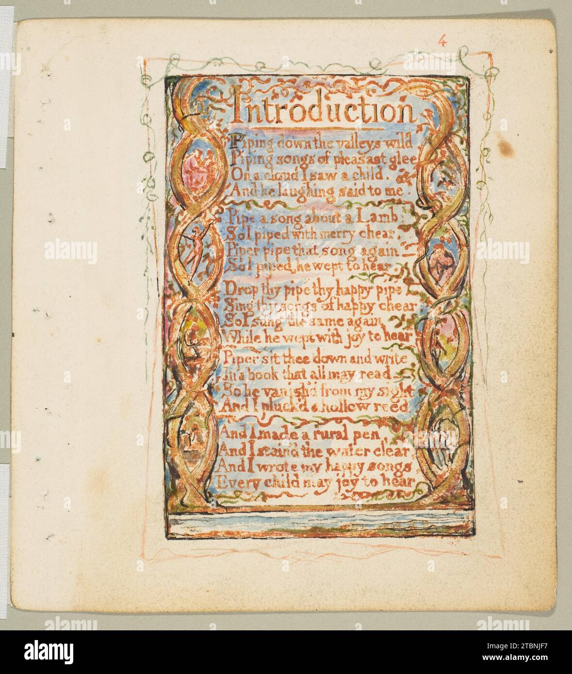 Songs of Innocence: Introduction 1917 by William Blake Stock Photo - Alamy