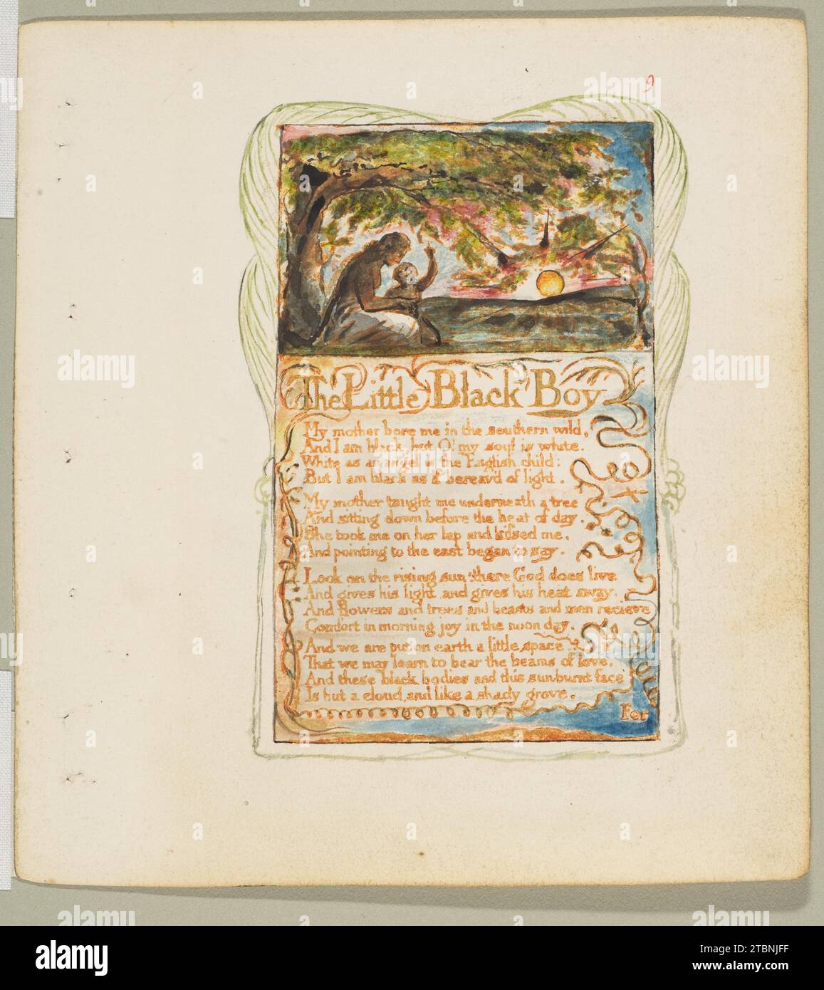 Songs of Innocence: The Little Black Boy 1917 by William Blake Stock ...