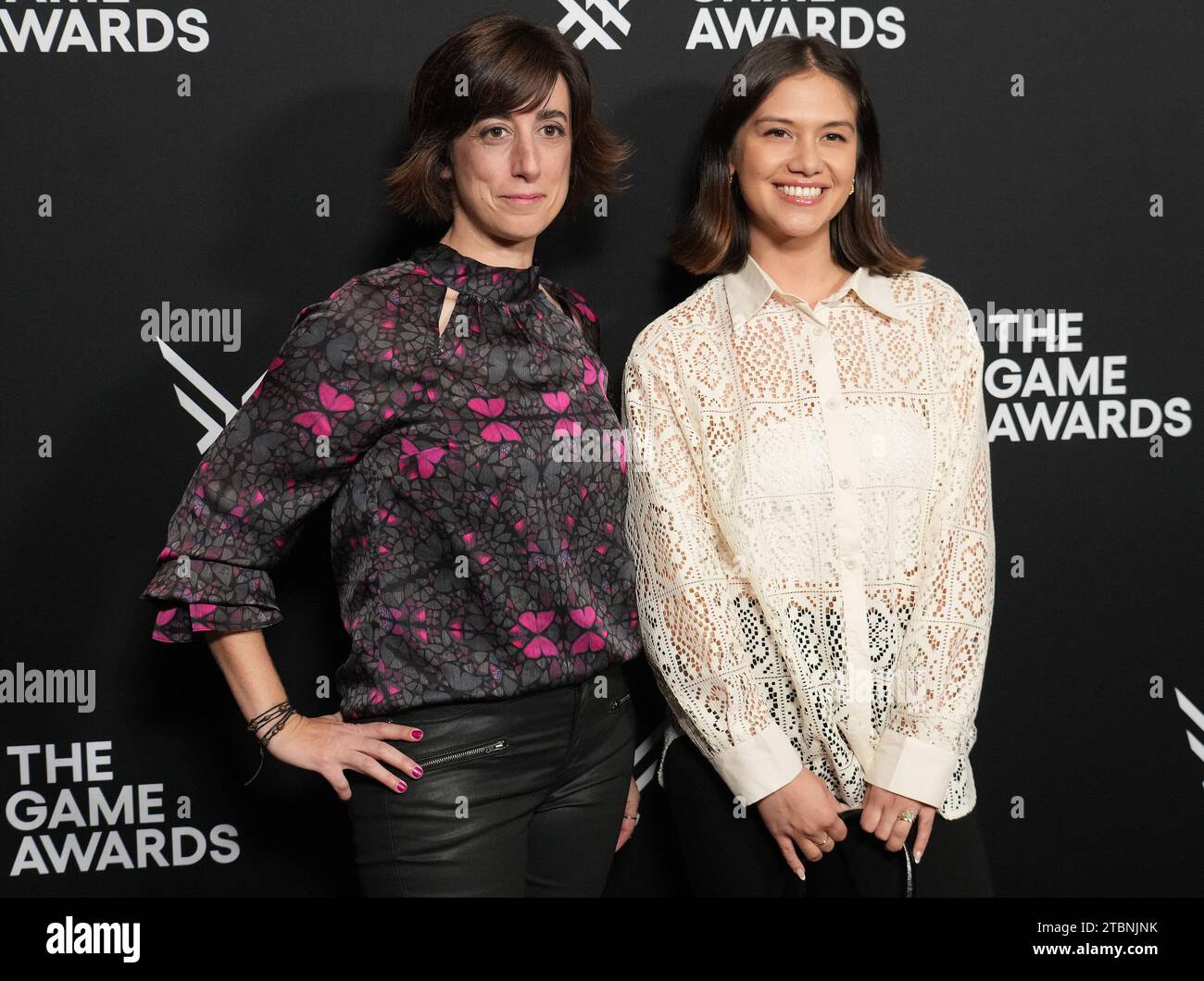 (L-R) Caroline Marchal and Ashley Corrigan at The Game Awards 2023 held ...