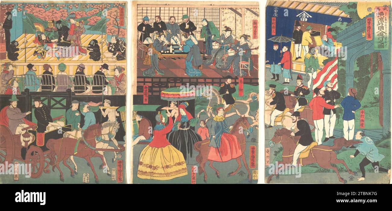 A View of the Amusements of the Foreigners in Yokohama, Bushu 2007 by ...