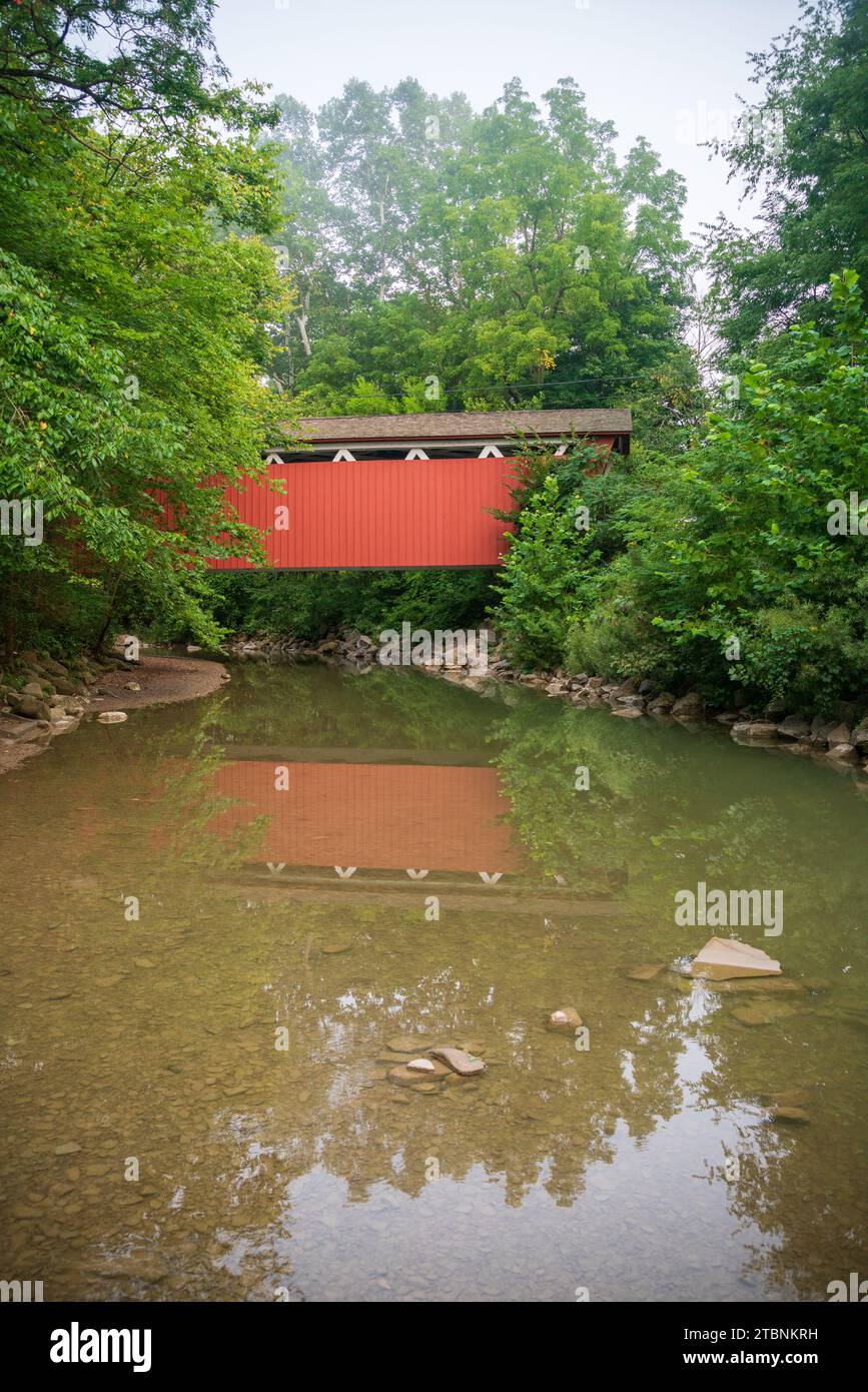 The Everett Covered Bridge at Cuyahoga Valley National Park in Ohio ...