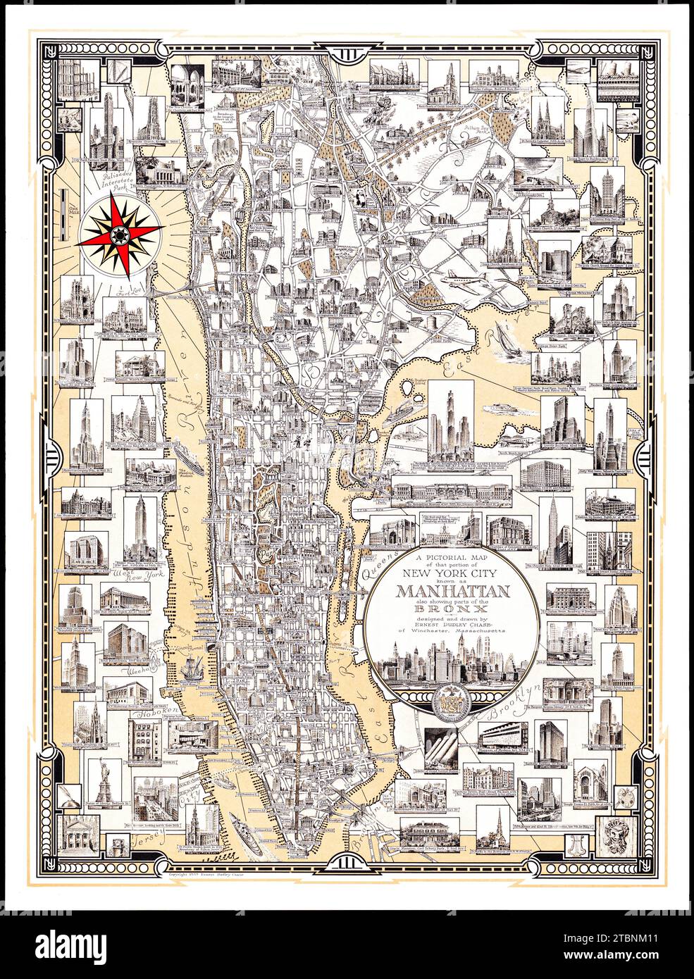Pictorial map of manhattan hi-res stock photography and images - Alamy