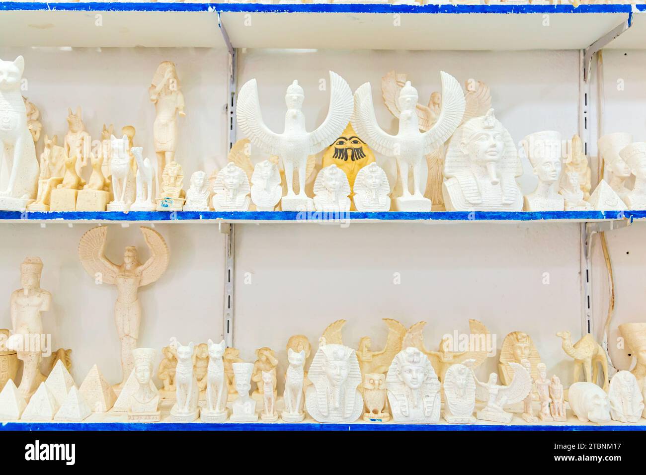 Alabaster factory products in the souvenir shop. Culture and traditions ...