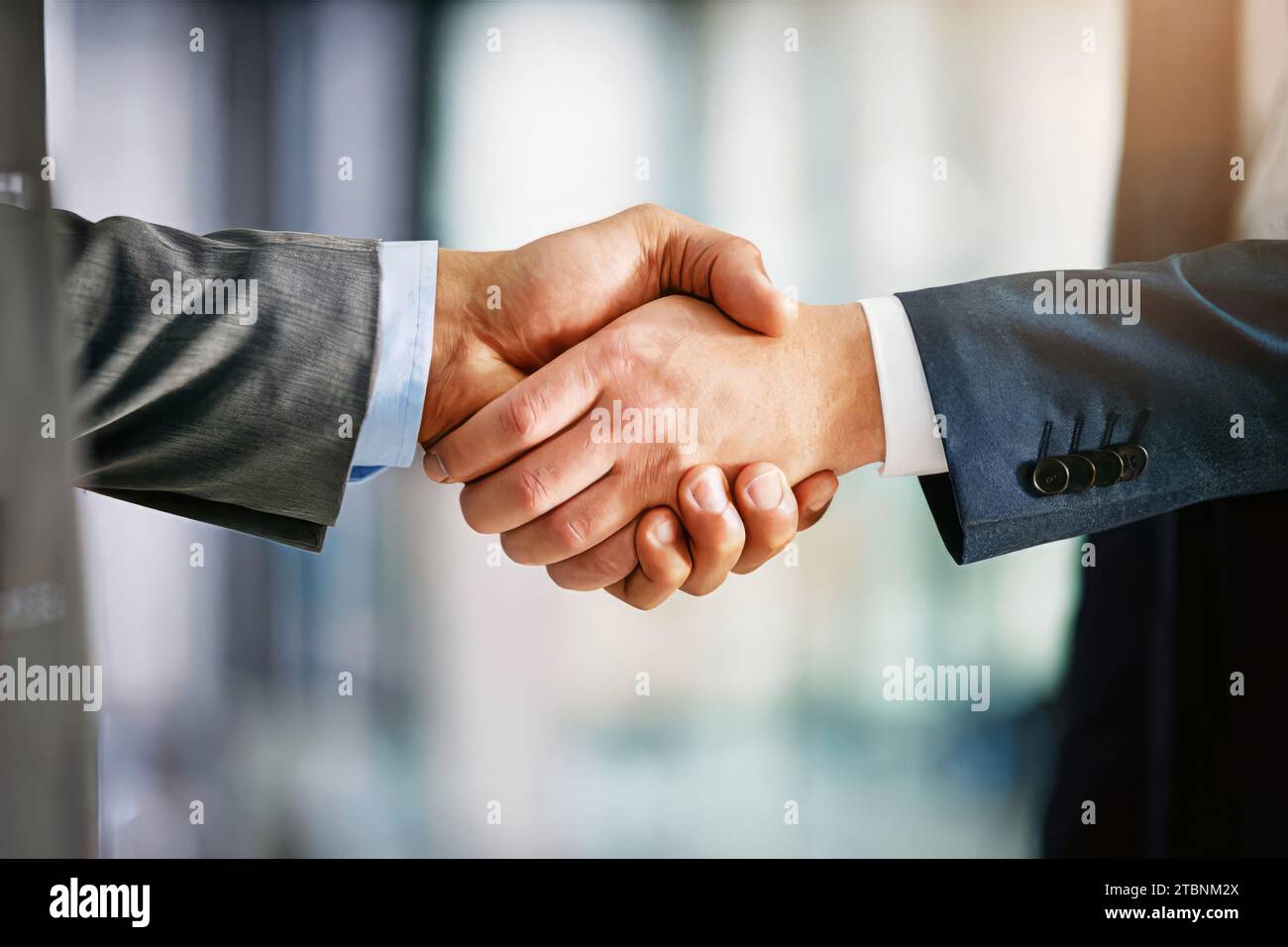 Handshake close view background. Business agreement, deal concept Stock ...