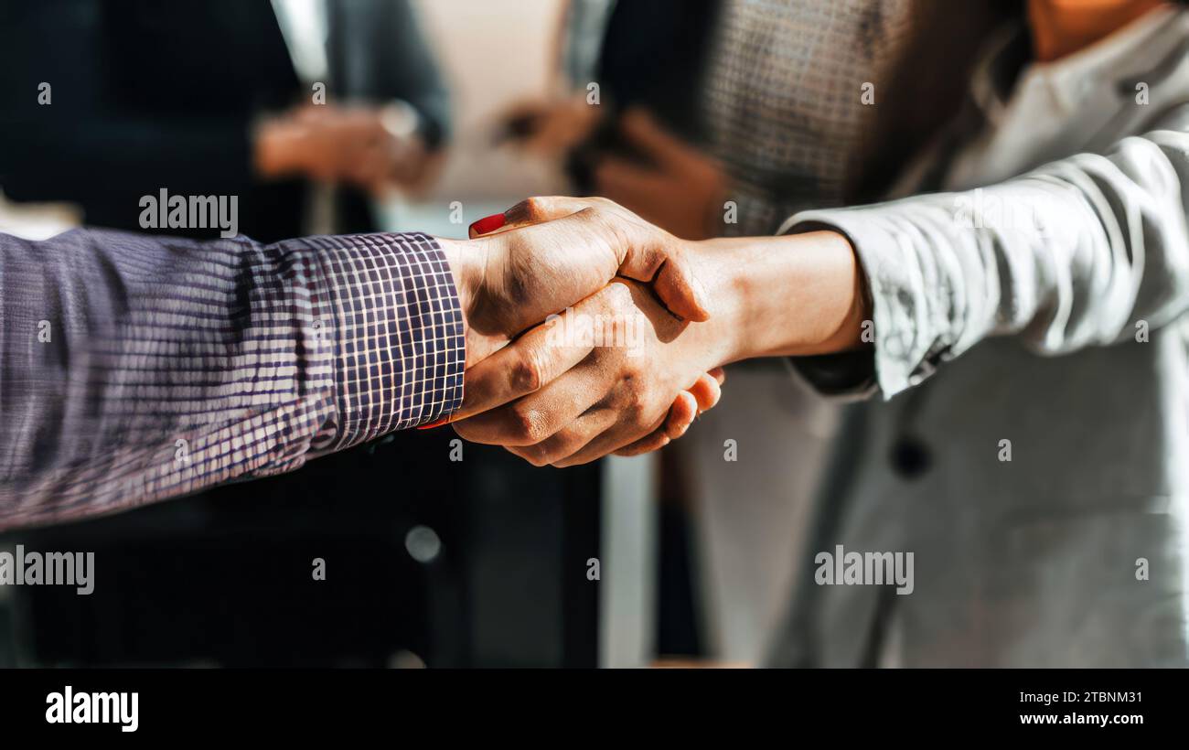 Handshake close view background. Business agreement, deal concept Stock ...