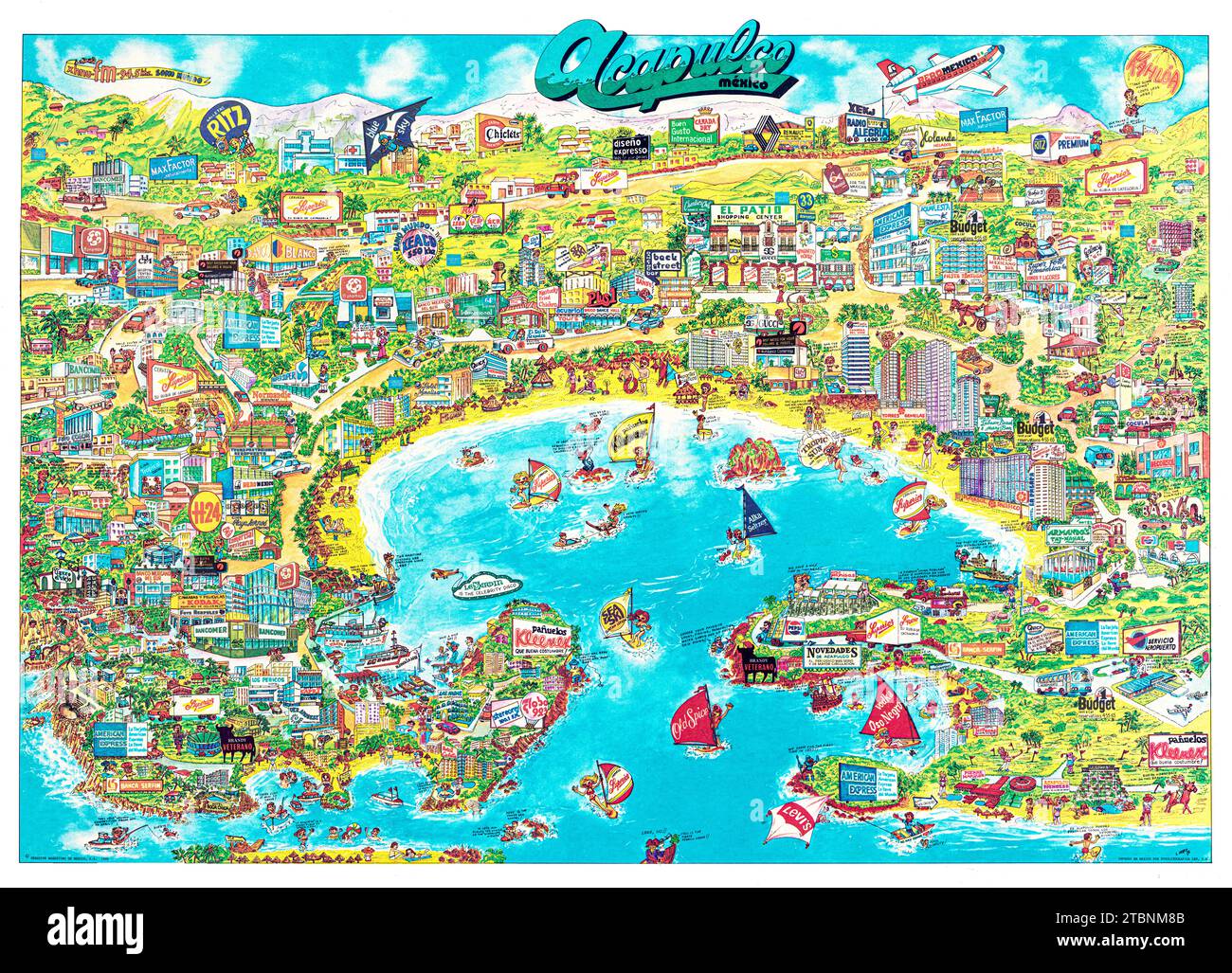 Acapulco map Cut Out Stock Images & Pictures - Alamy