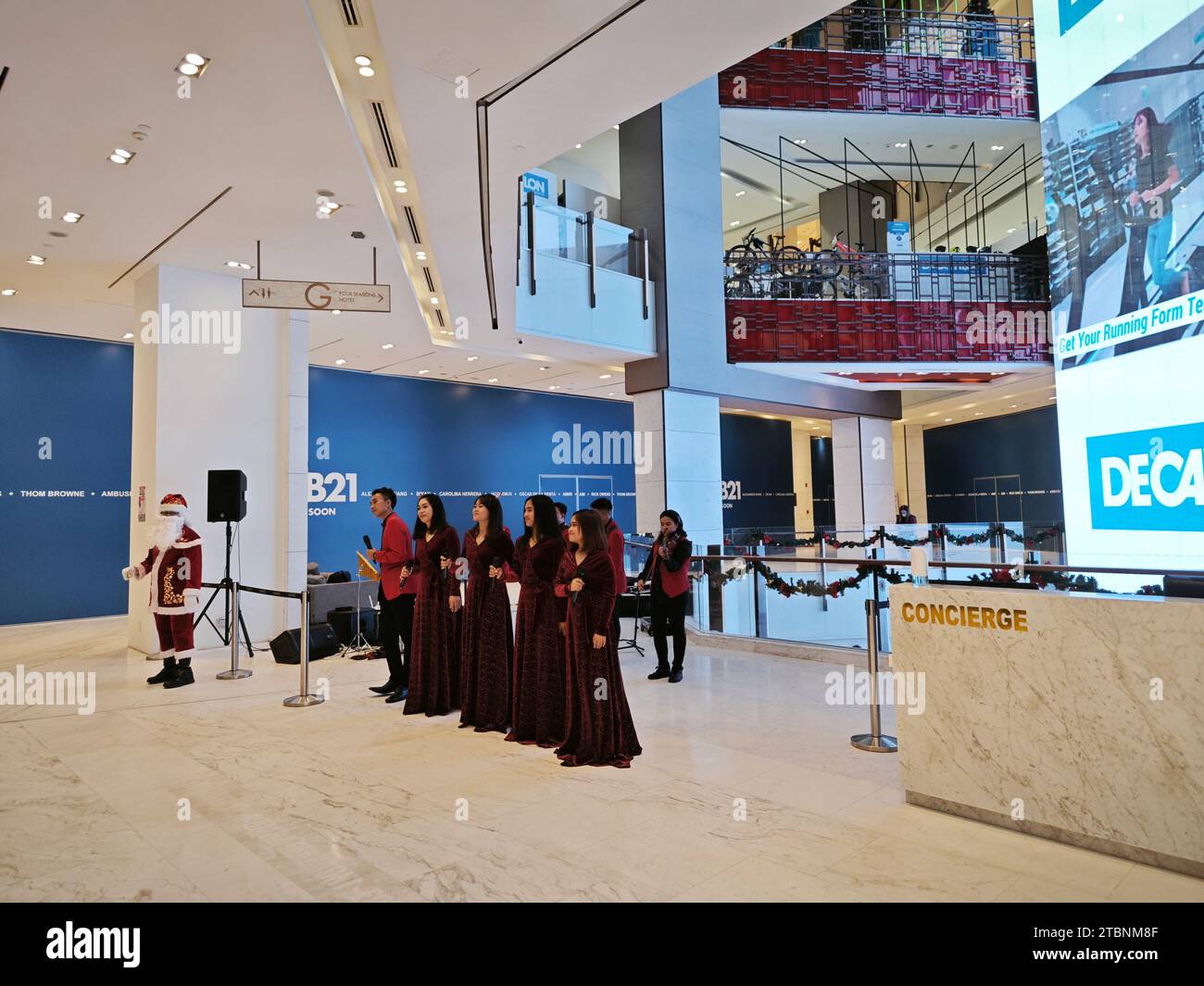 Kuala Lumpur, Malaysia. December 03, 2023: Scene of choirs caroling at ...