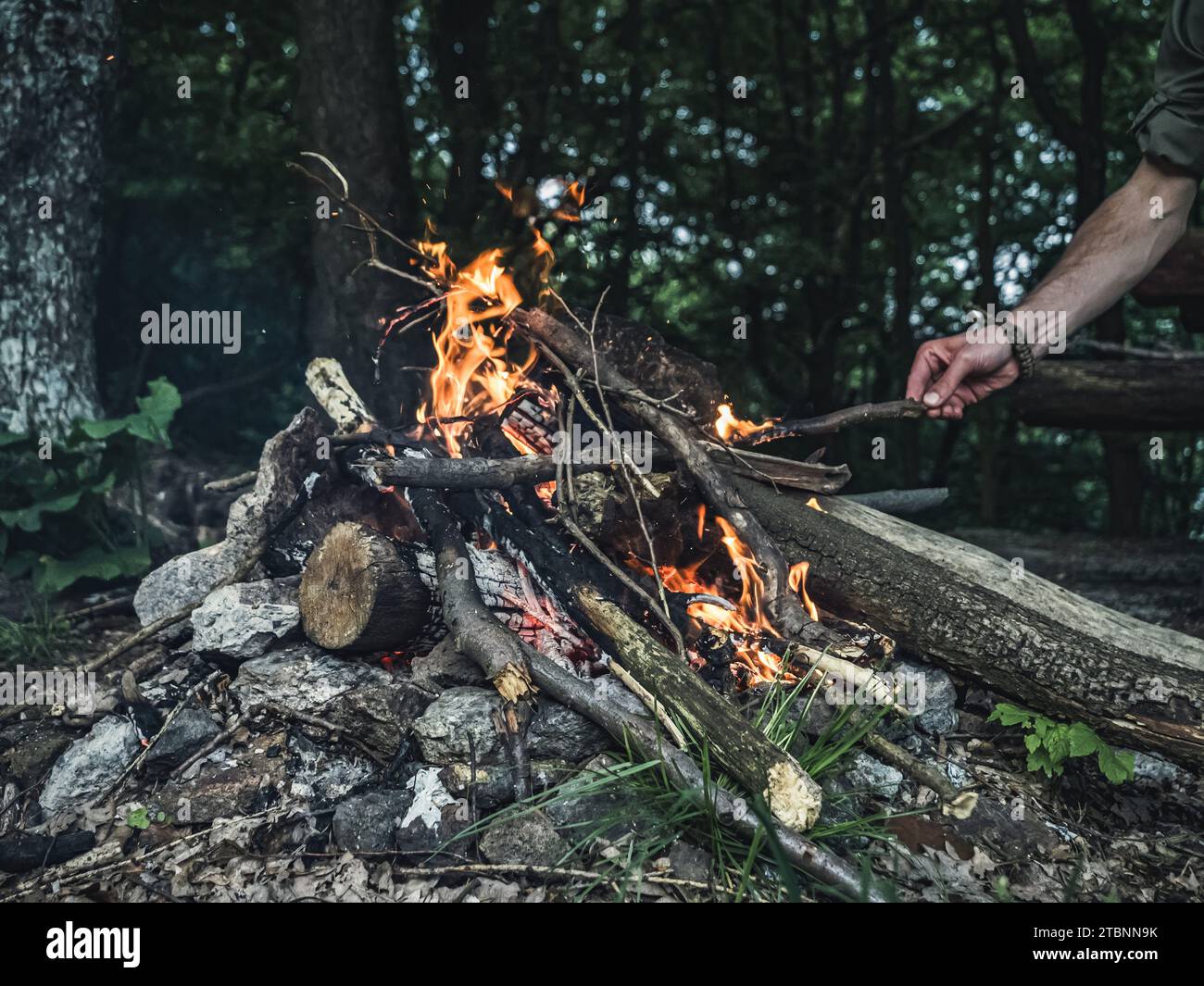 Putting a log on the fire hi-res stock photography and images - Alamy