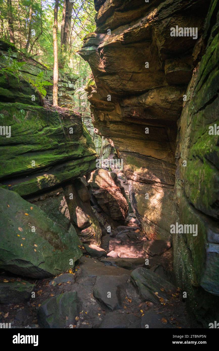The Ledges Trail at Cuyahoga Valley National Park in Ohio, USA Stock ...