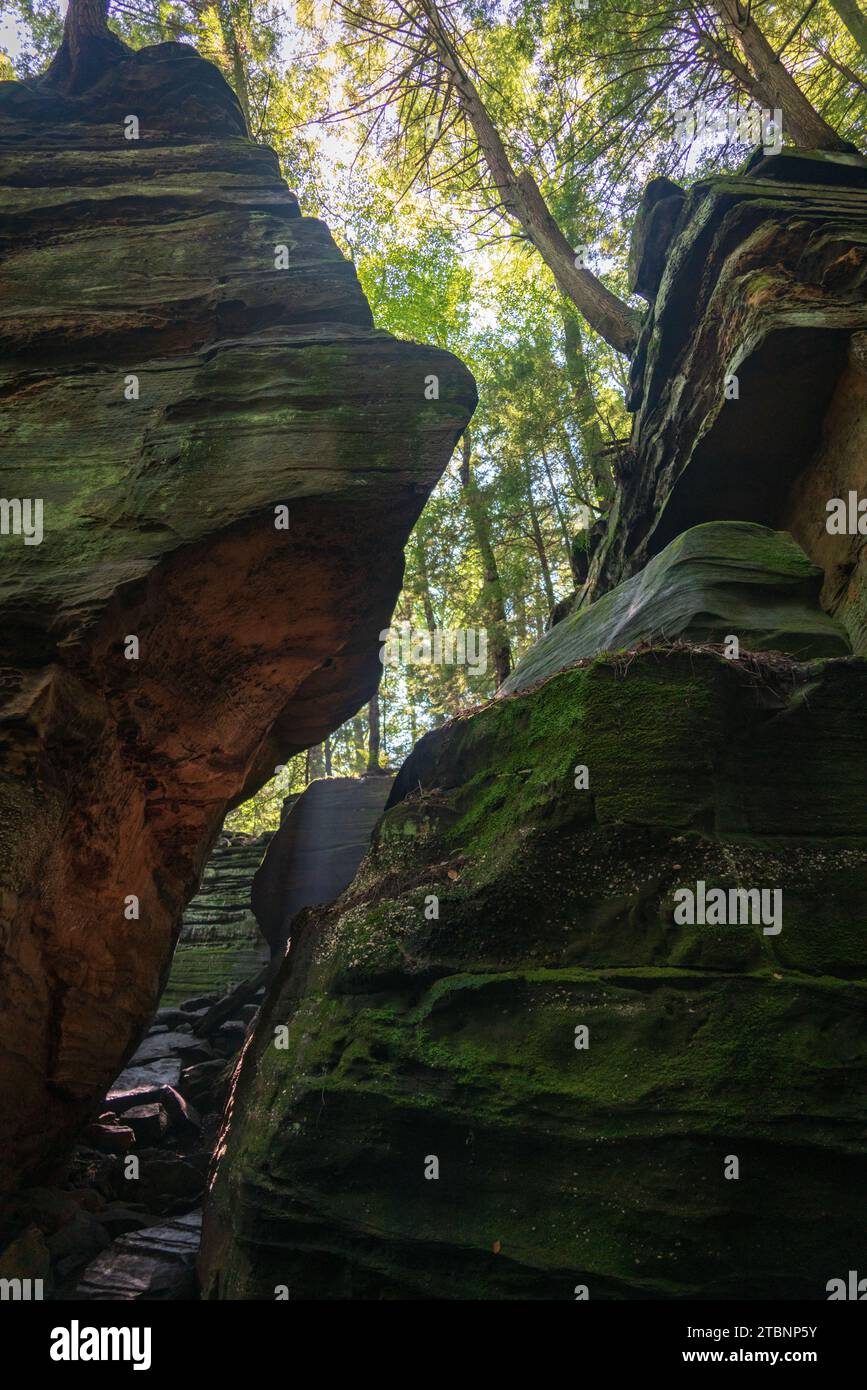 The Ledges Trail at Cuyahoga Valley National Park in Ohio, USA Stock ...
