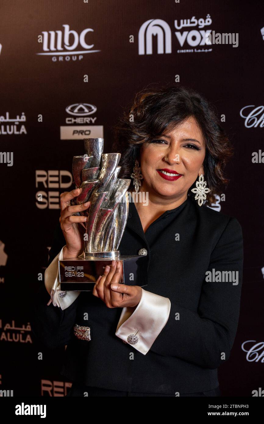 Jeddah, Saudi Arabia. 07th Dec, 2023. Tunisian film director Kaouther ...