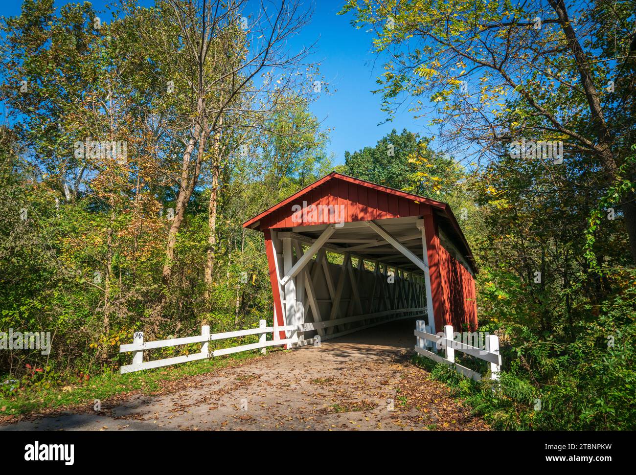 The Everett Covered Bridge at Cuyahoga Valley National Park in Ohio ...
