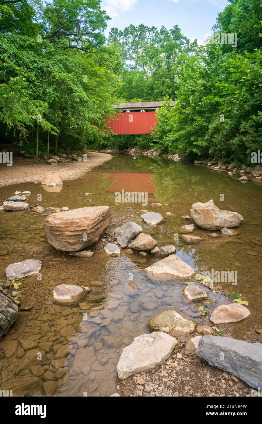 The Everett Covered Bridge at Cuyahoga Valley National Park in Ohio ...