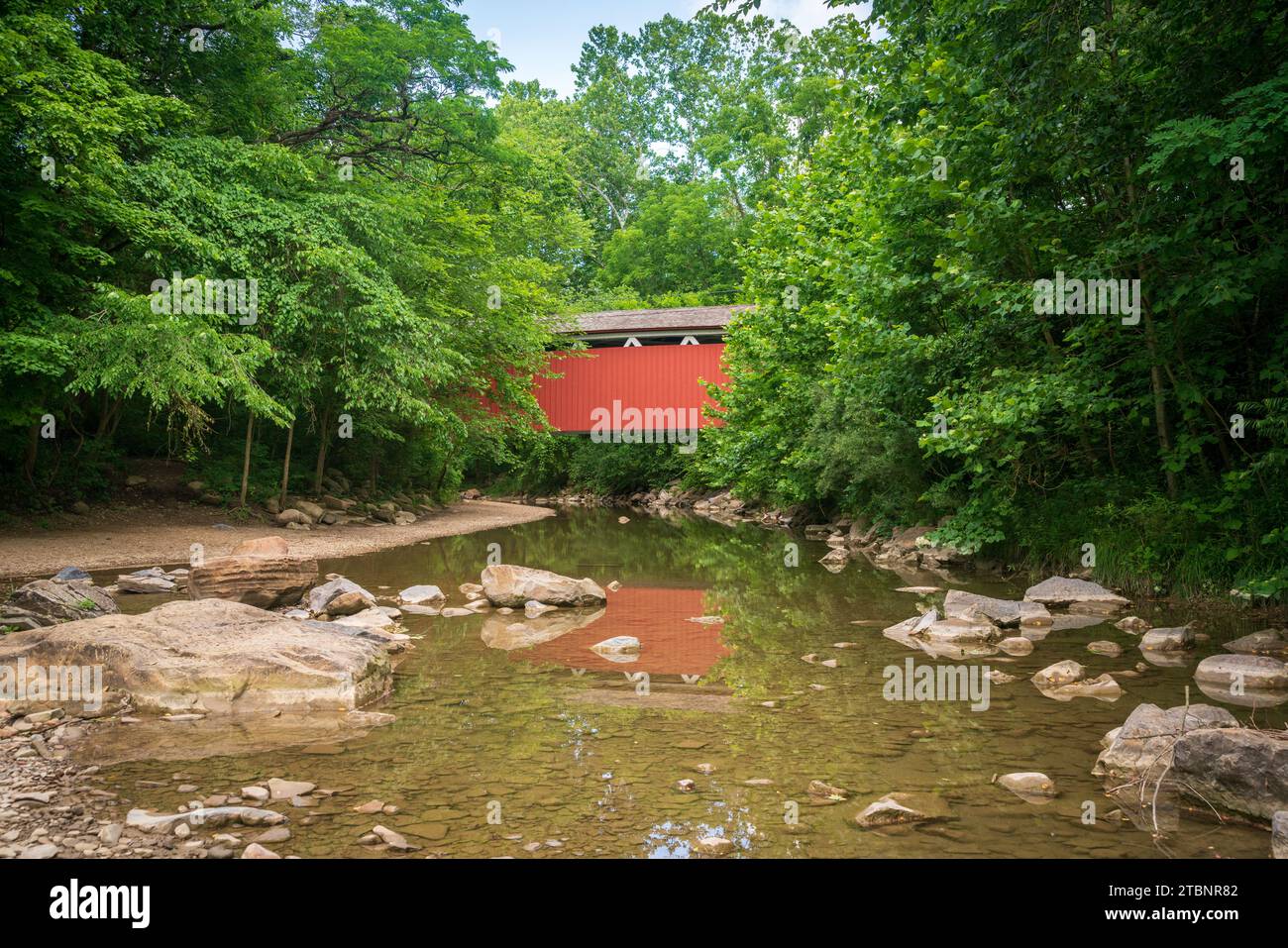The Everett Covered Bridge at Cuyahoga Valley National Park in Ohio ...