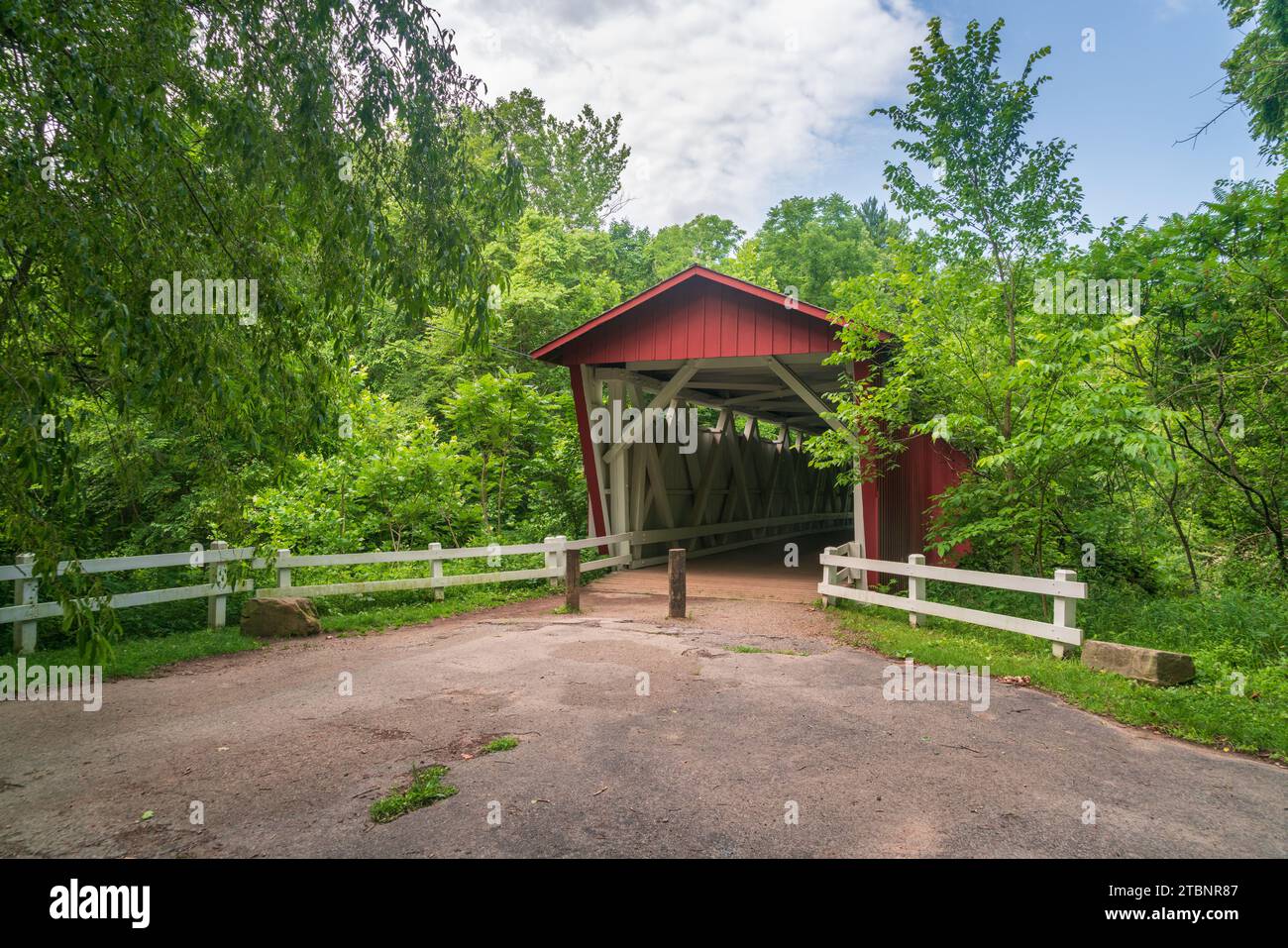 The Everett Covered Bridge at Cuyahoga Valley National Park in Ohio ...