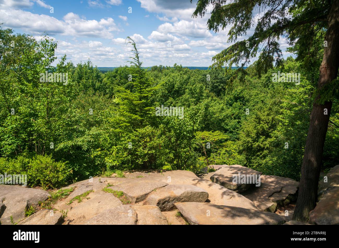 An Overlook at The Ledges, Cuyahoga Valley National Park, Ohio, USA ...