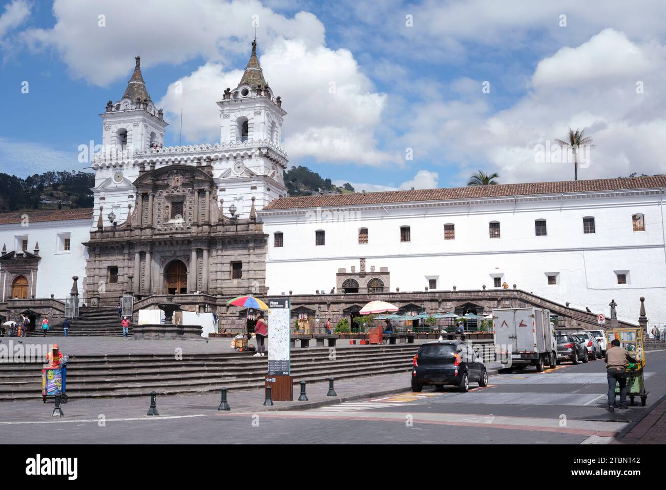 The oldest catholic church the center of Quito Stock Photo - Alamy