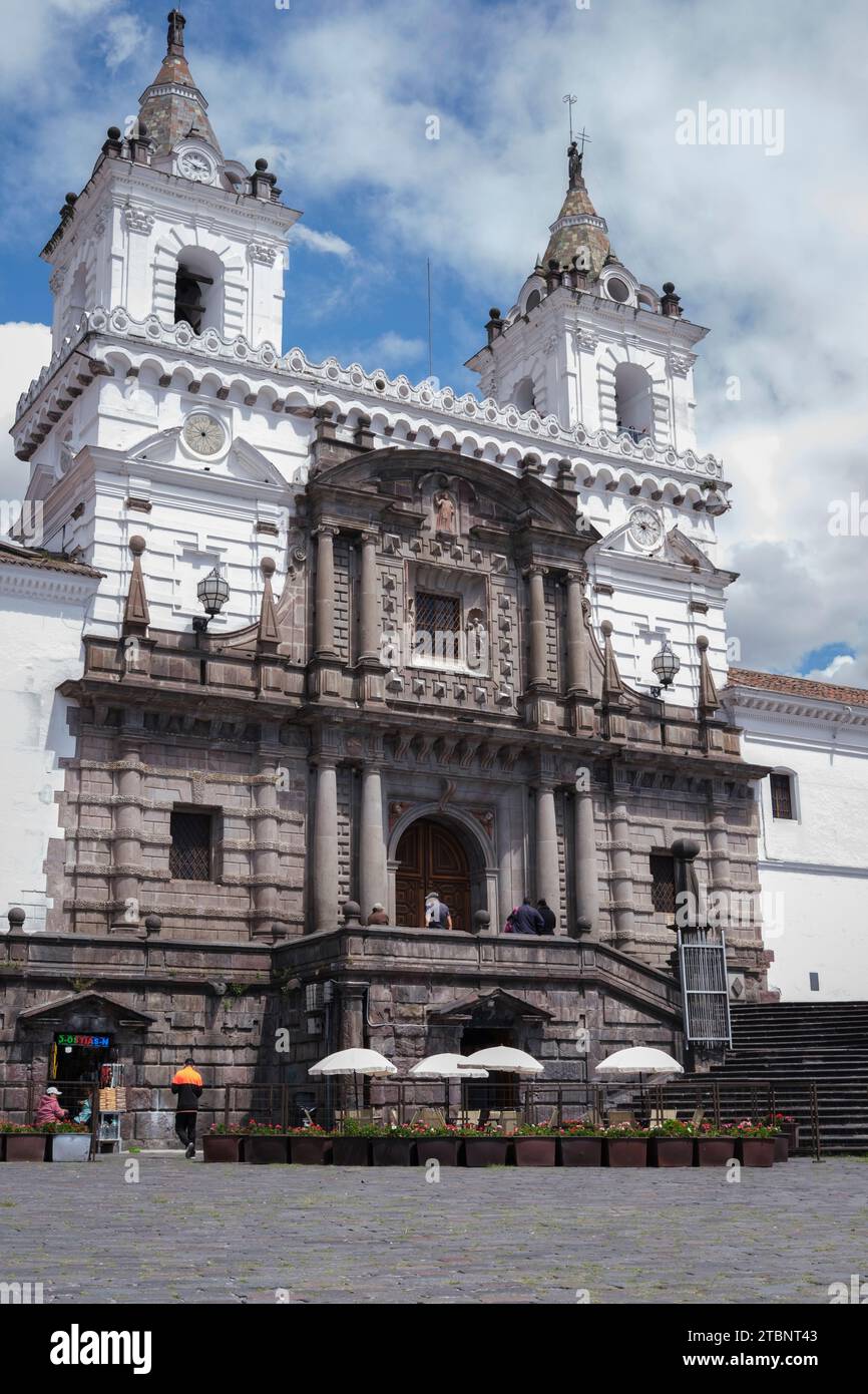 The oldest catholic church the center of Quito Stock Photo - Alamy