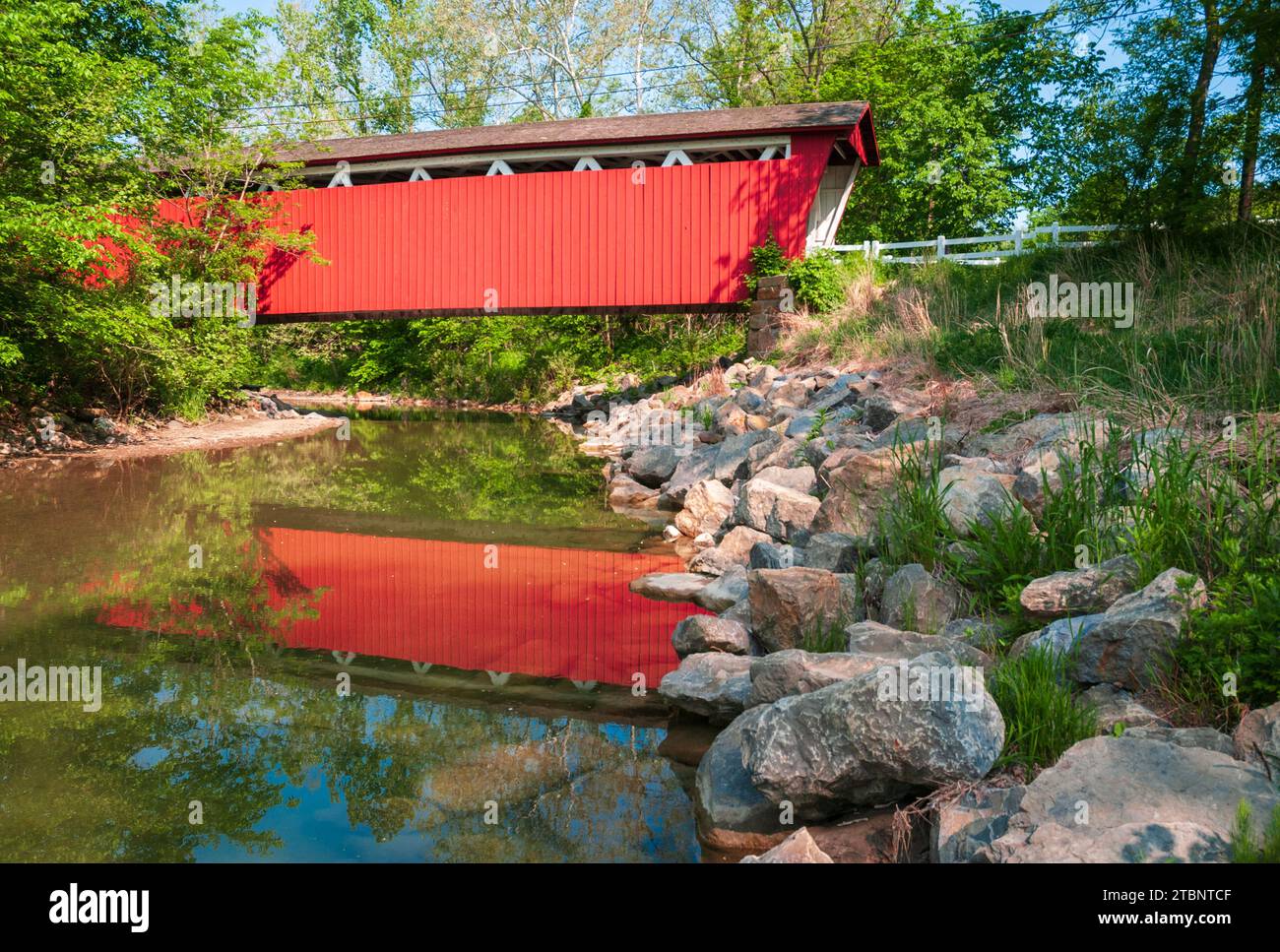 The Everett Covered Bridge at Cuyahoga Valley National Park in Ohio ...