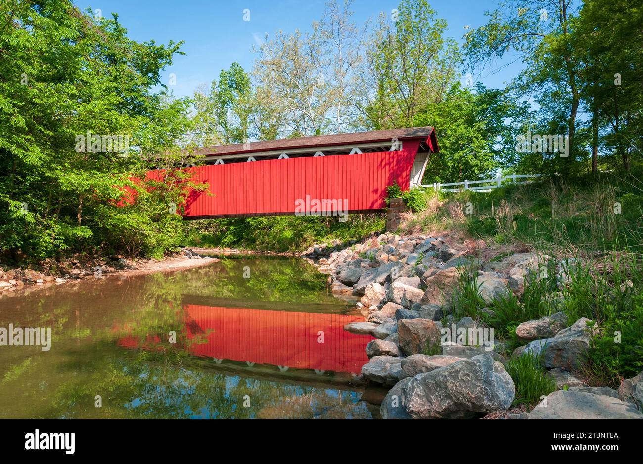 The Everett Covered Bridge at Cuyahoga Valley National Park in Ohio ...