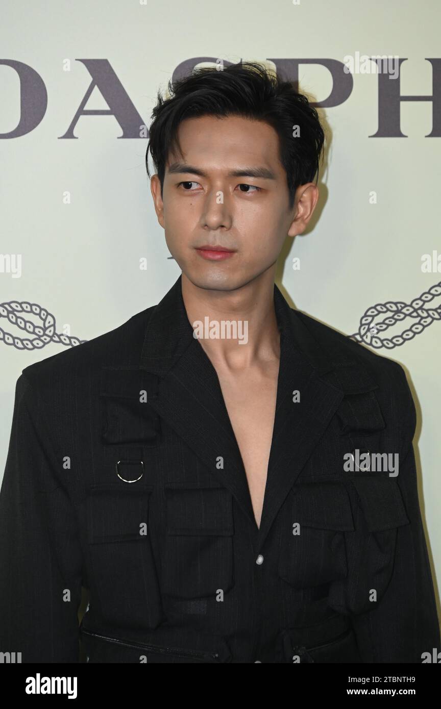 Chinese actor Li Xian attends the Prada activity in Shanghai, China ...
