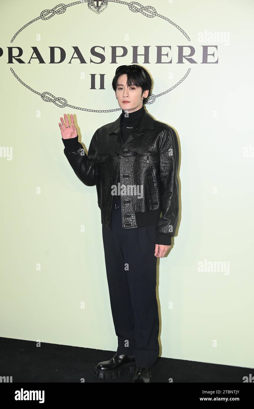 Chinese actor, singer, and dancer Tan Jianci attends the Prada activity ...