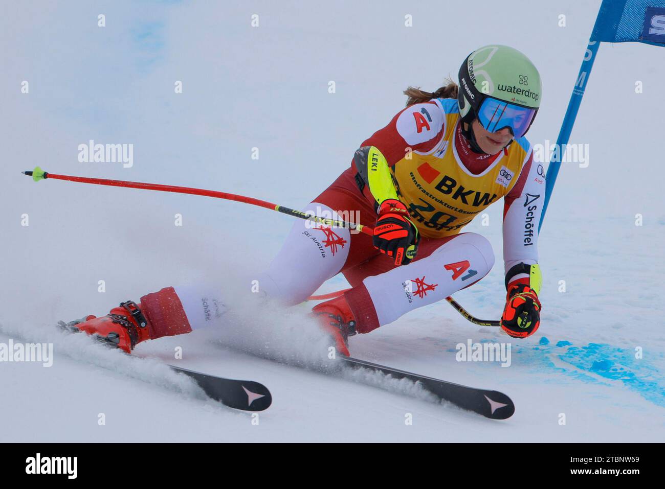 Austria's Mirjam Puchner speeds down the course during an alpine ski ...