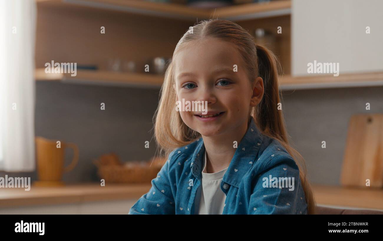 Close up portrait cheerful happy family carefree Caucasian cute smiling ...