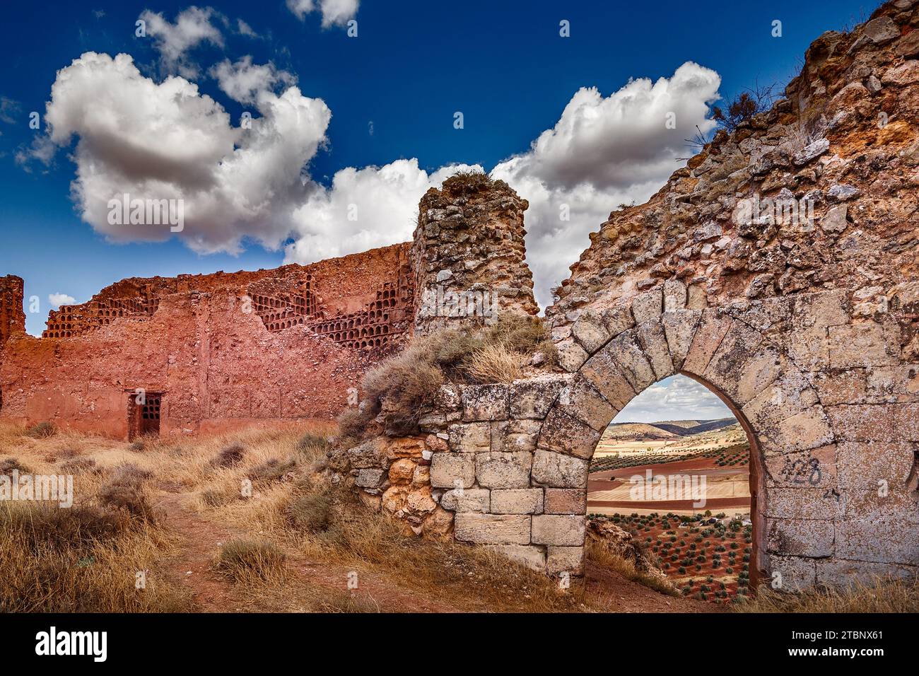 Alhambra castle ruins under autumn sky Stock Photo - Alamy