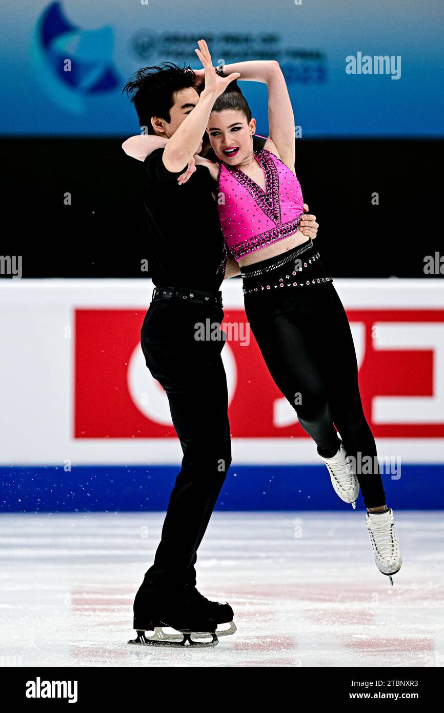 Yahli PEDERSEN & Jeffrey CHEN (USA), during Junior Ice Dance Rhythm ...