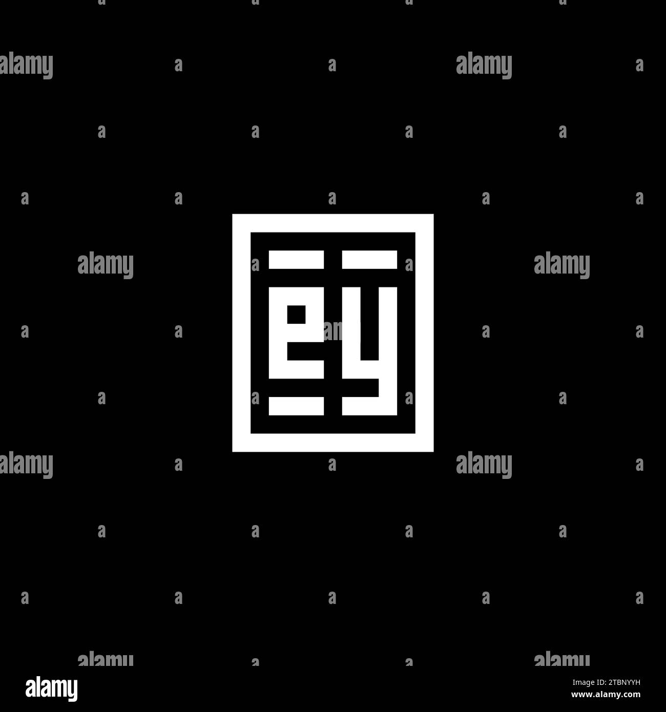 EY initial logo with square rectangular shape style design ideas Stock ...