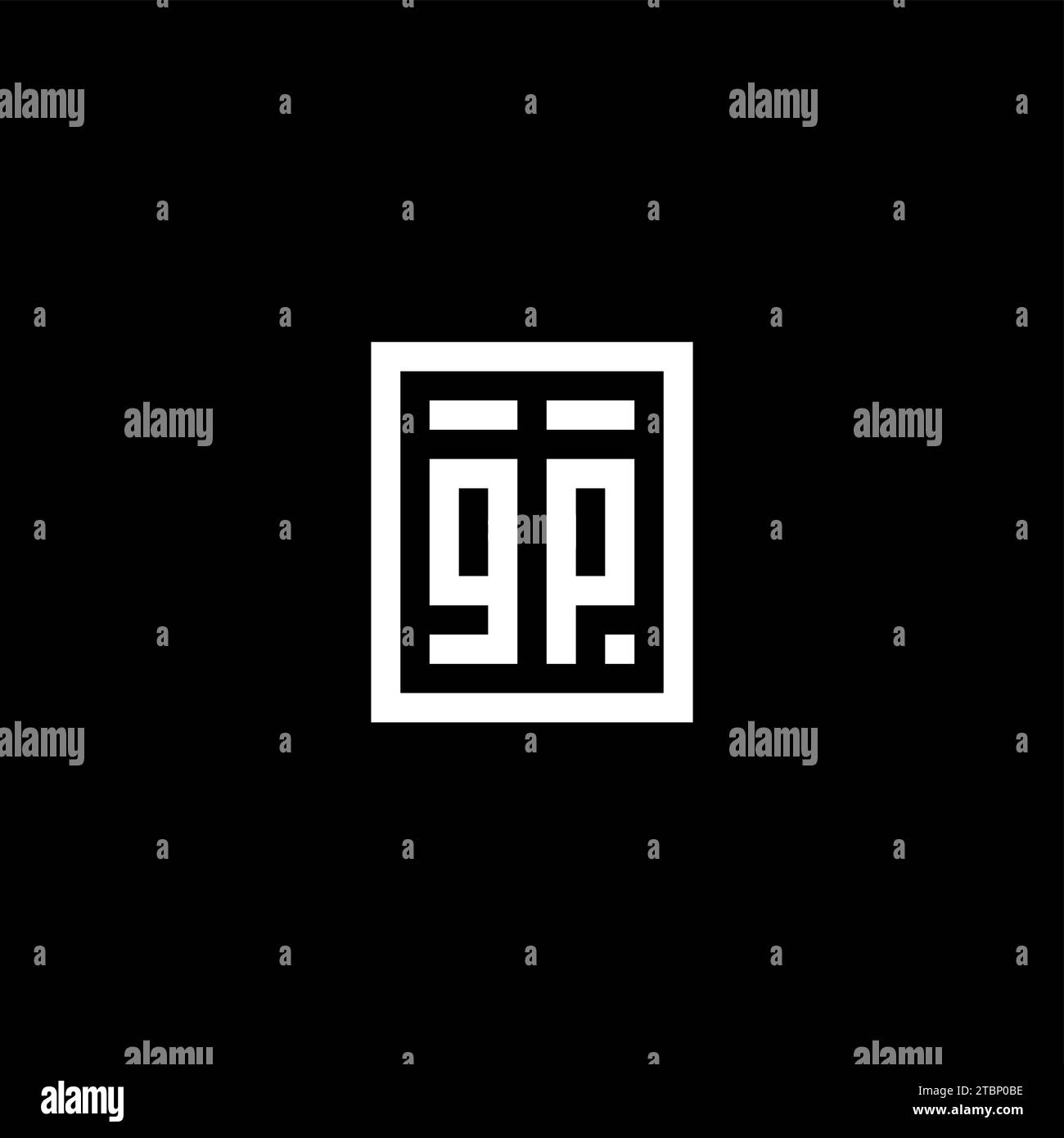 GP initial logo with square rectangular shape style design ideas Stock Vector Image & Art - Alamy