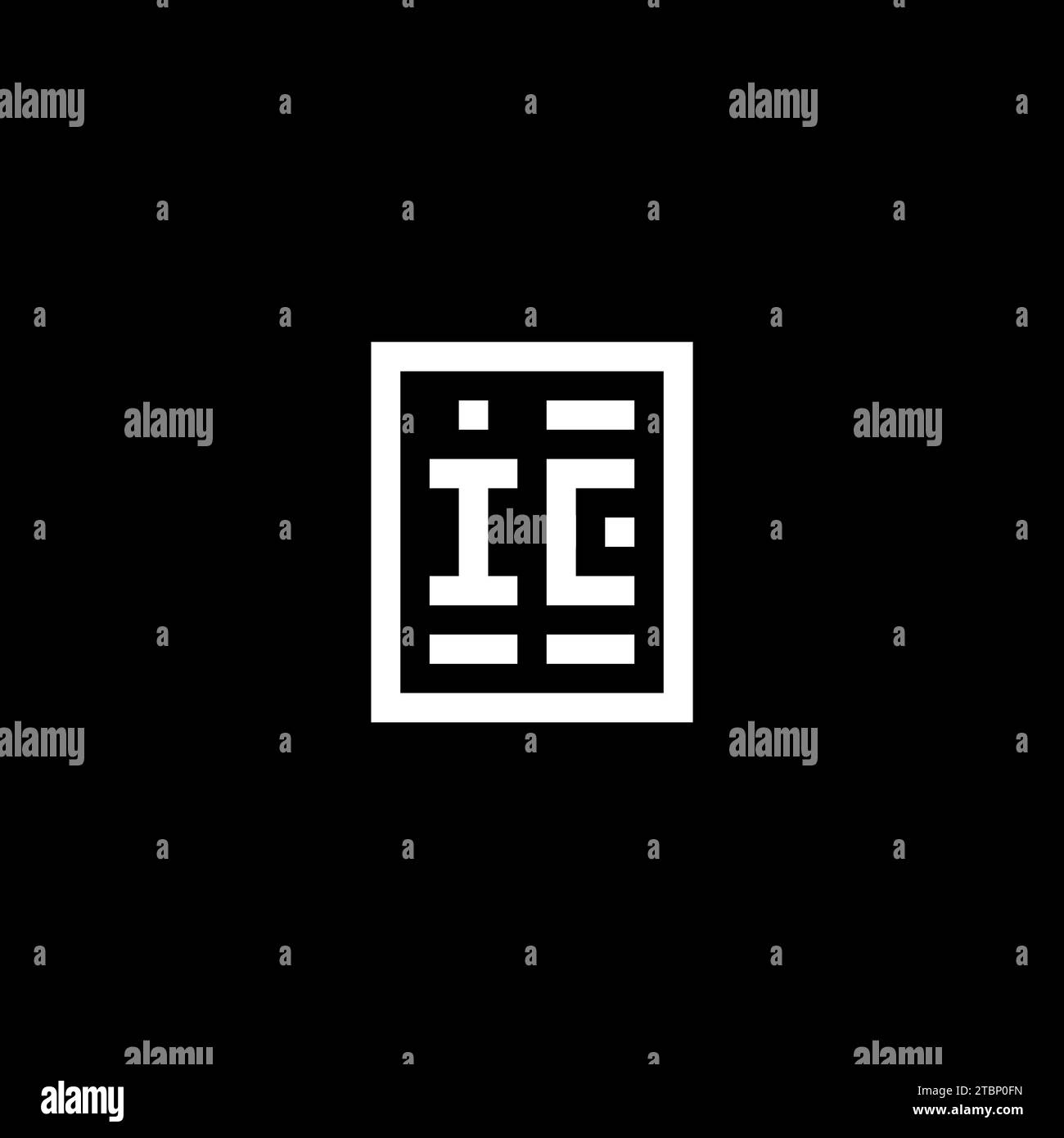 IC initial logo with square rectangular shape style design ideas Stock ...