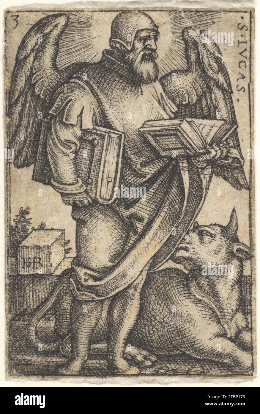 Plate 3: Saint Luke with his head turned in profile to the right, a ...